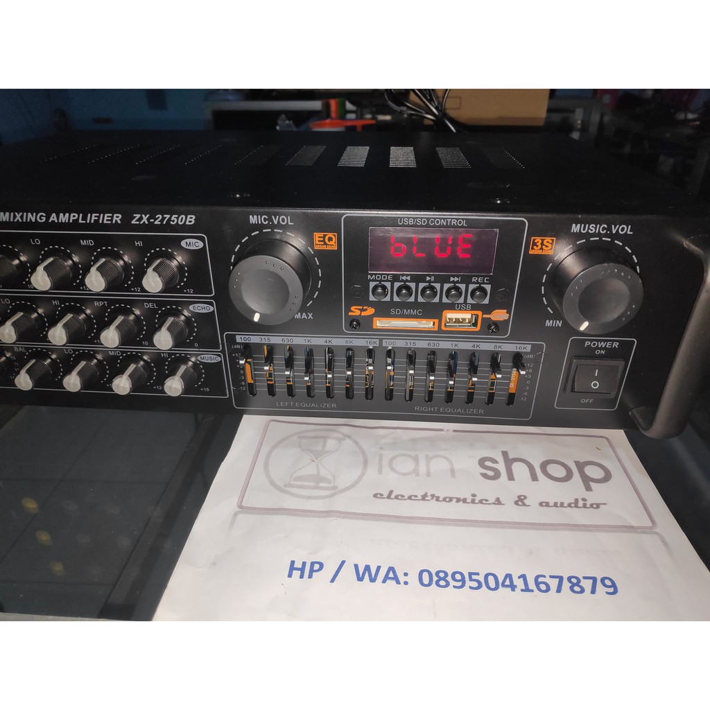 Jual Power Ampli Mixer Betavo ZX-2750B USB Bluetooth, Echo dan EQ ...