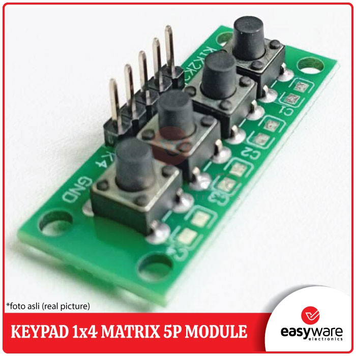 Jual KEYPAD 1x4 MATRIX 5P MODULE | Shopee Indonesia