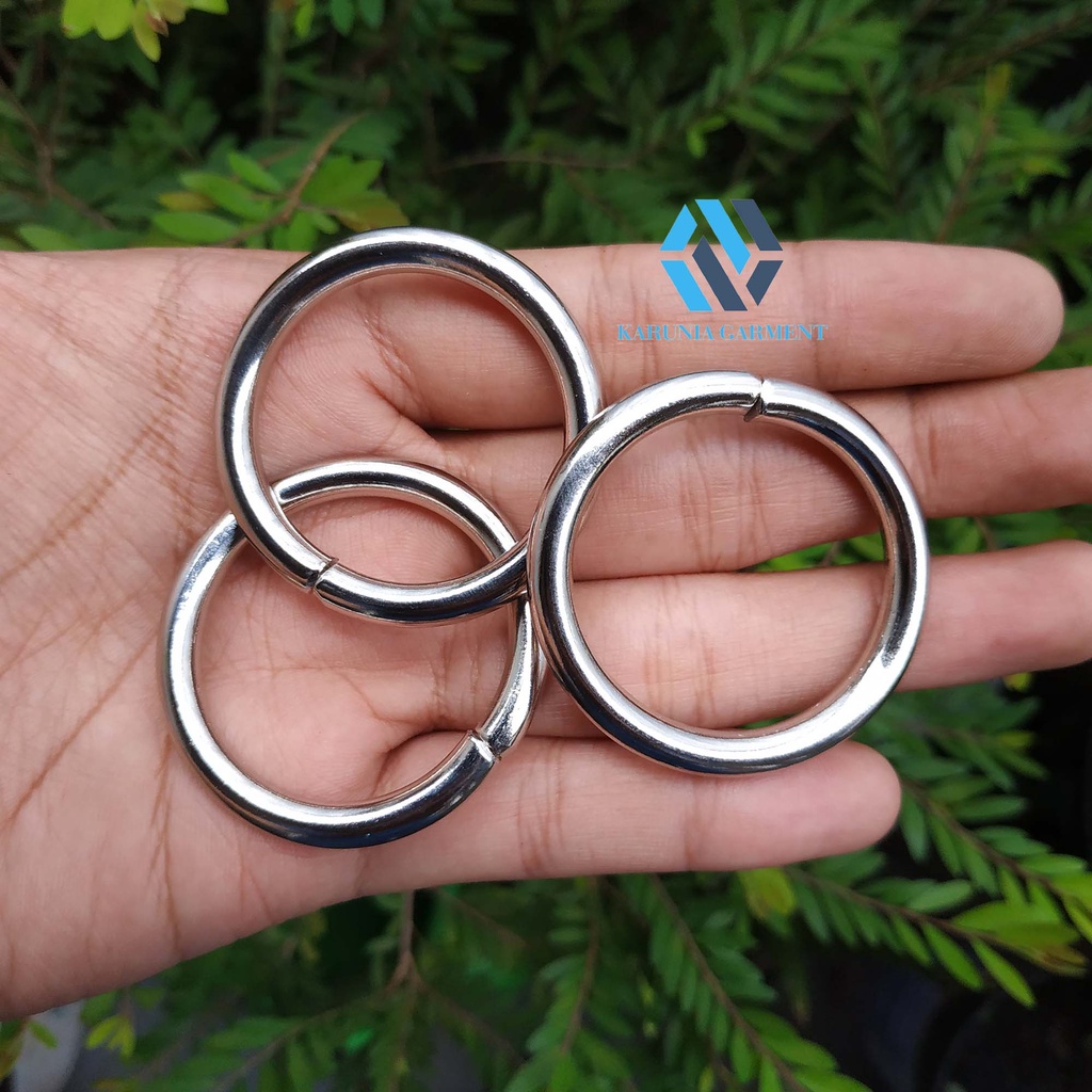 Jual RING O BESI BULAT 3.2 CM AKSESORIS PENGAIT CANTELAN WARNA NIKEL ...
