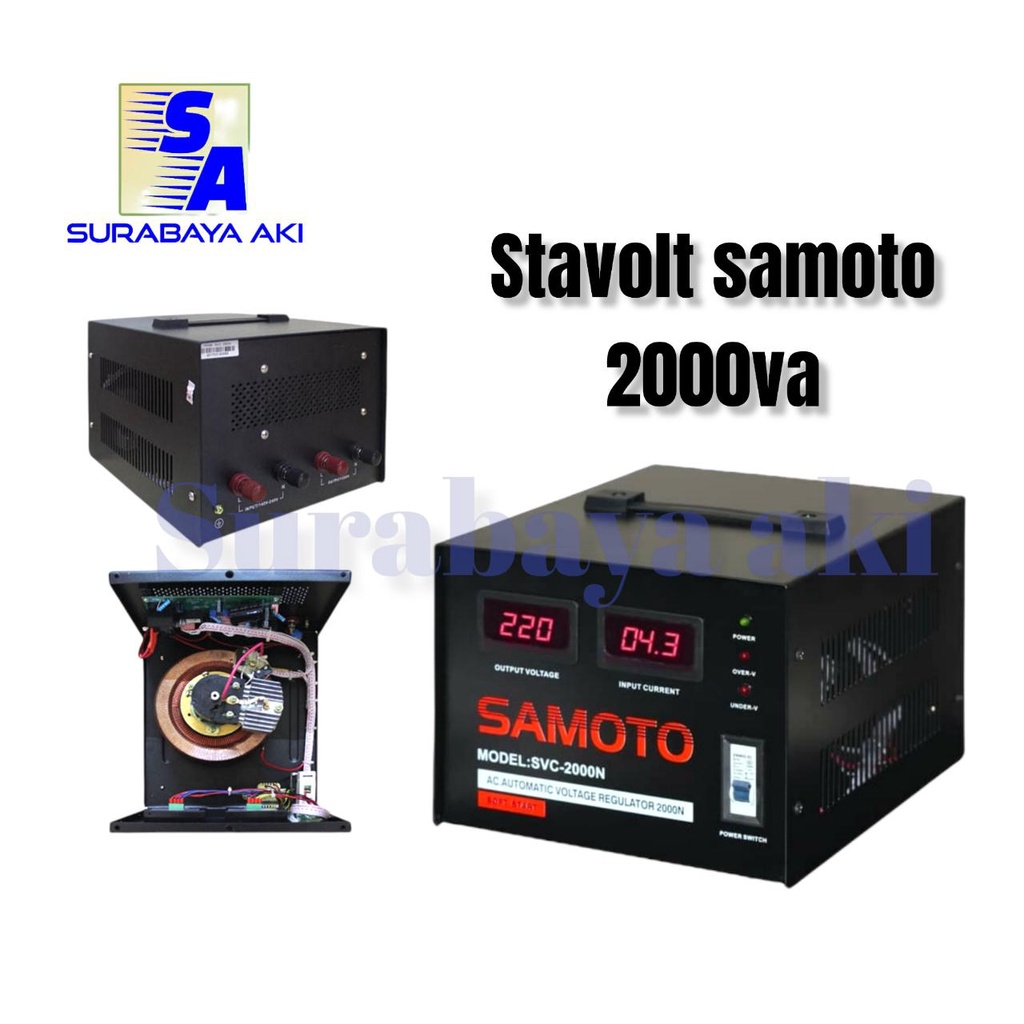 Jual Stabilizer SAMOTO 2000VA/stavolt/stavol/stabiliser | Shopee Indonesia