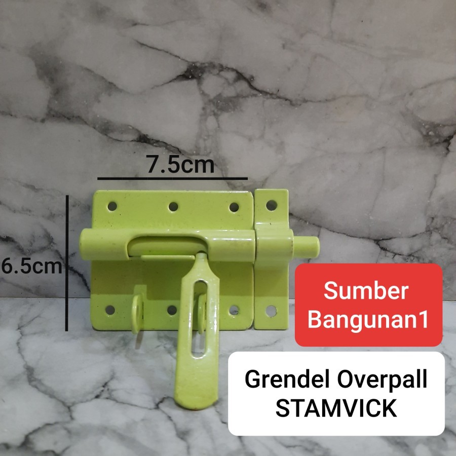 Jual Grendel Overpall 3" STAMVICK hijau selot kunci gembok pintu besi ...