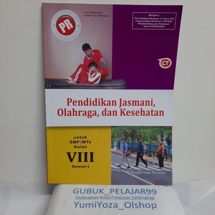 Jual PR CT PJOK Kelas 8 SMP Semester 2 INTAN PARIWARA Edisi 2020/2021 Original Book | Shopee ...