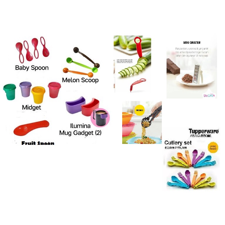 Jual Midget / Baby Sppon / Cutlery / Vegie Spiral / Noodle Tong / Fruit ...