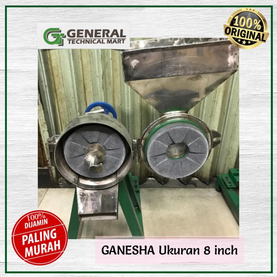 Jual Mesin Gilingan Bumbu/Cabai Stainless merk GANESHA ukuran 8 inch ...