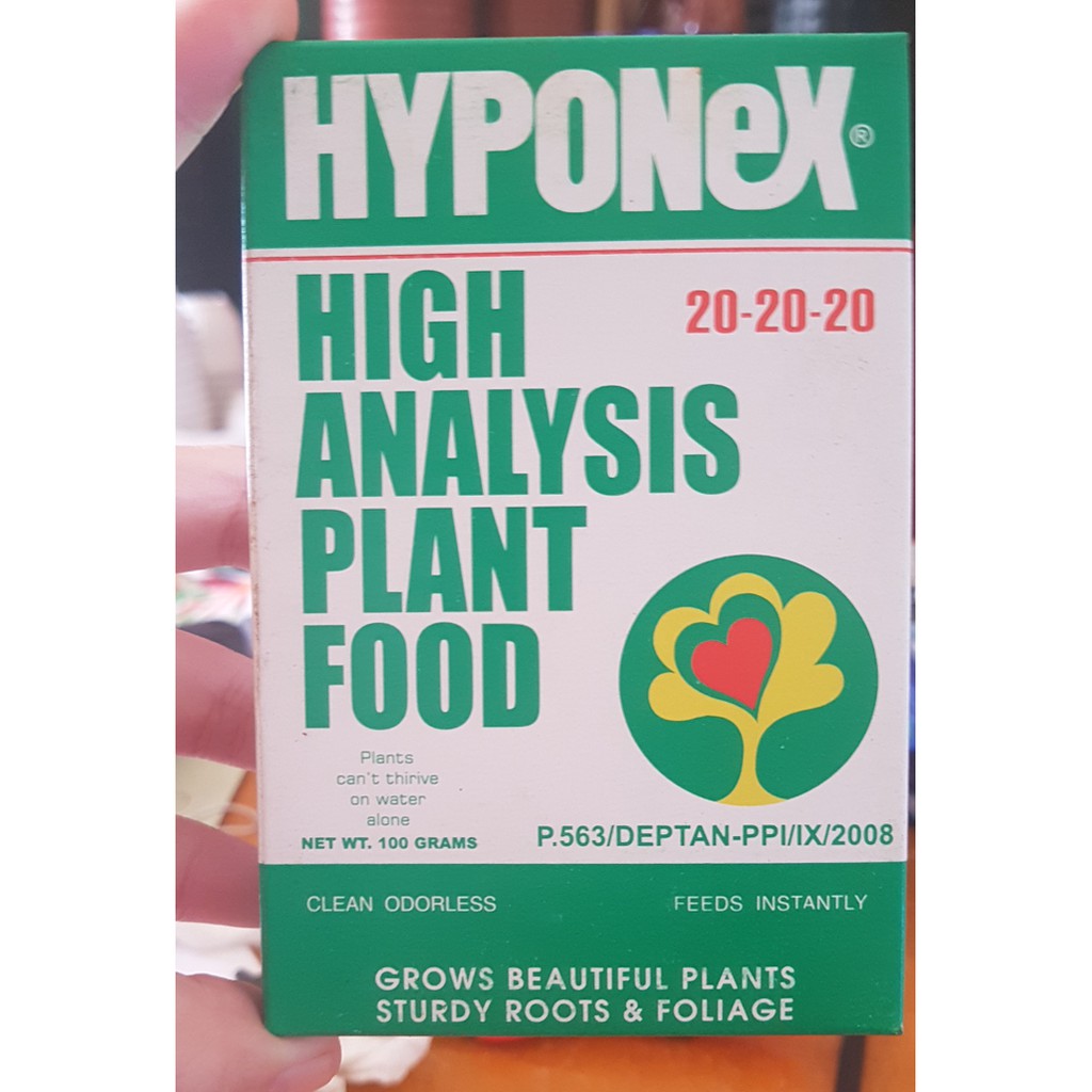 Jual 100gr HYPONEX 20-20-20 Pupuk / Nutrisi Tanaman Daun- Bunga- Buah | Shopee Indonesia