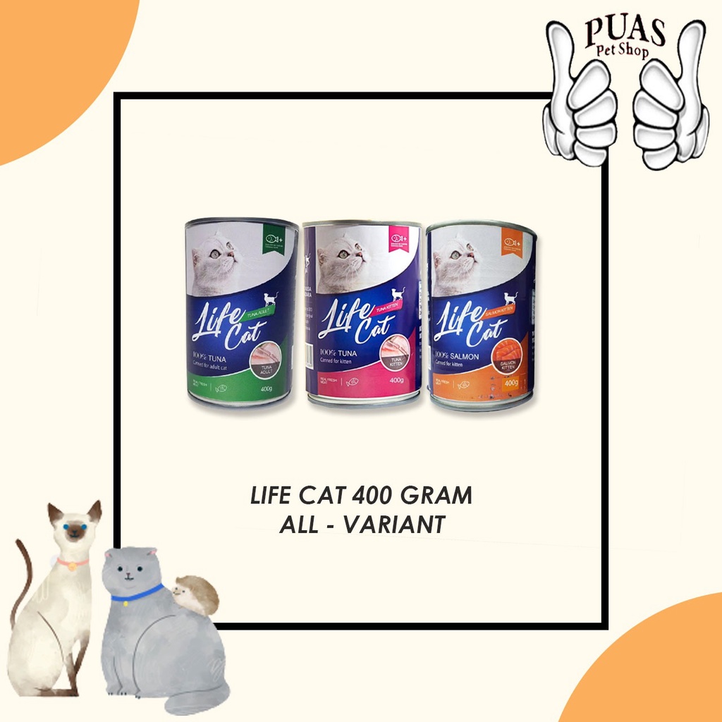 Jual Life cat kaleng 400gr all variant / makanann kucing | Shopee Indonesia