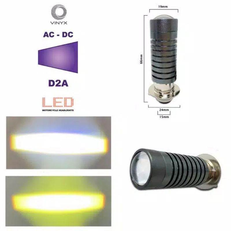 Jual Lampu Utama LED LASER Motor AC DC Hi Lo 2 Warna H6 D2 D2A Bebek ...