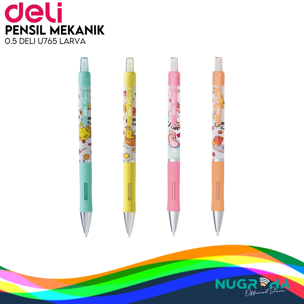 Jual PENSIL MEKANIK 0.5 DELI U765 LARVA | Shopee Indonesia