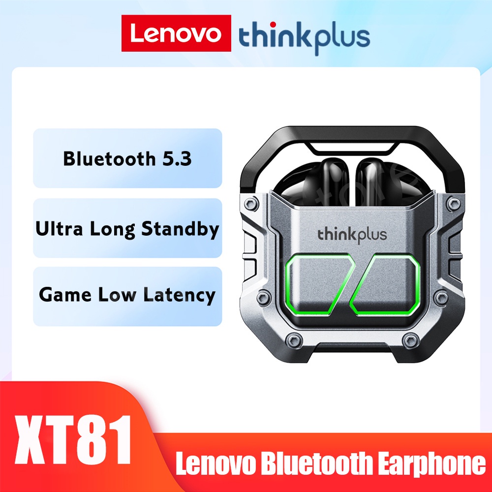 Jual Lenovo thinkplus XT81 Wireless Gaming Headset Bluetooth 5.3 TWS Earphone Low Latency with ...