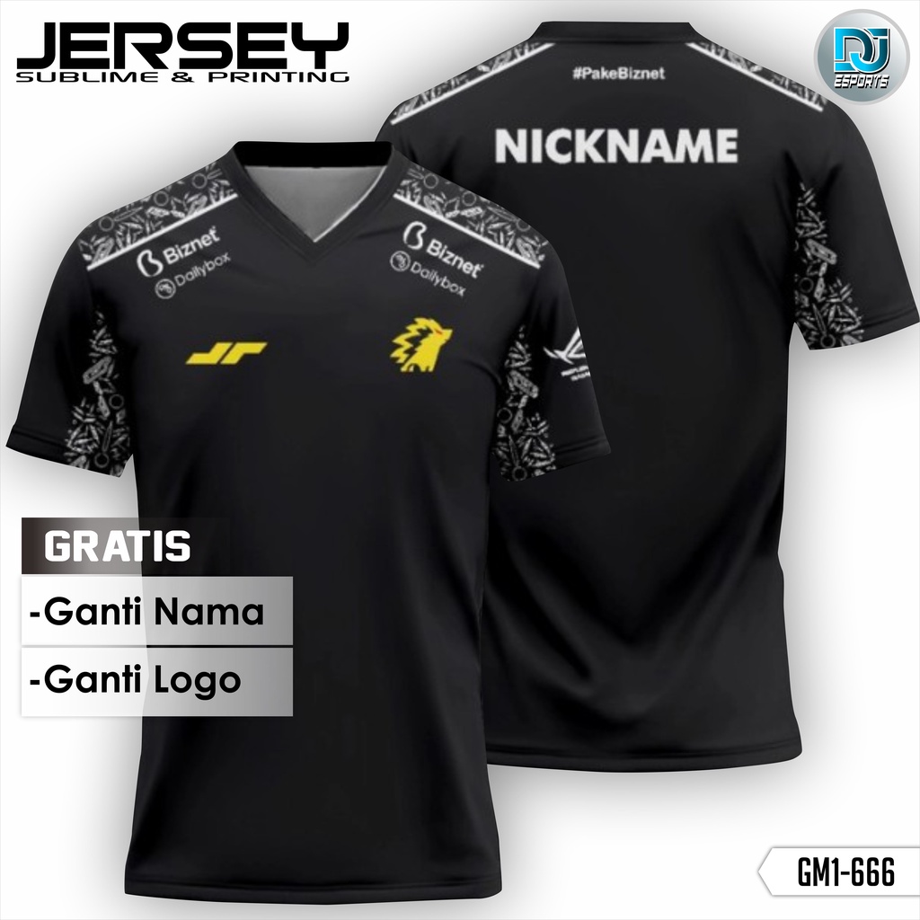 Jual Gratis Tempel Nama Dan Logo Jersey Kaos Baju Gaming ONIC ESPORTS ...