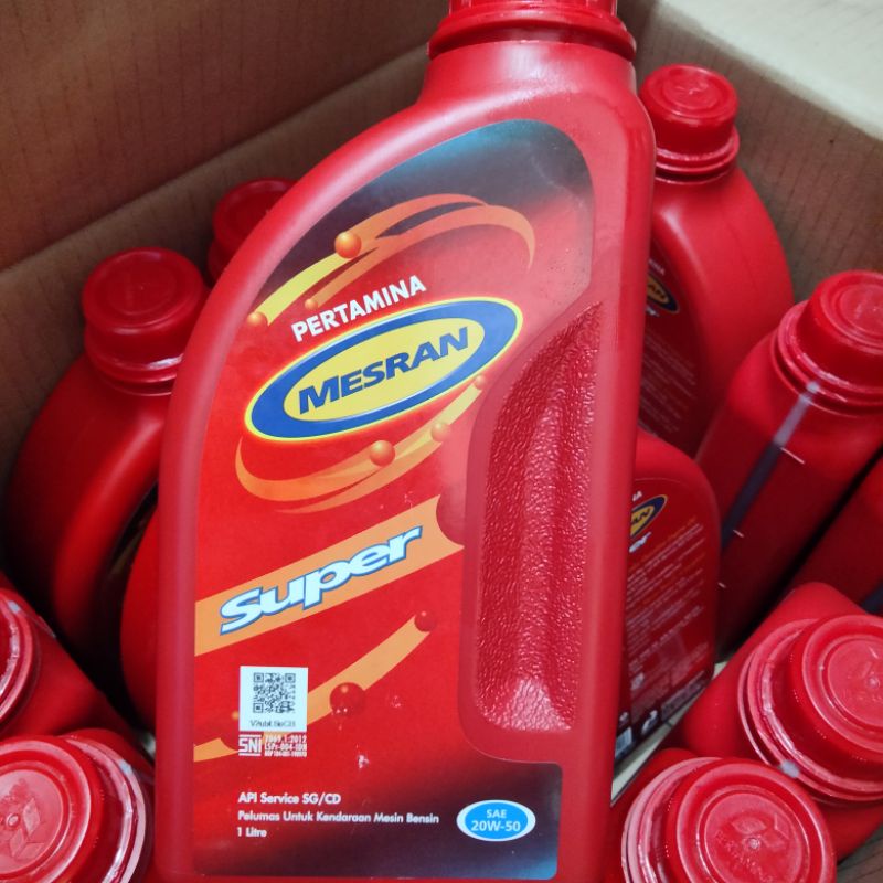 Jual OLI PERTAMINA MESRAN SUPER 1 L ORIGINAL SAE 20W-50, API Service SG ...