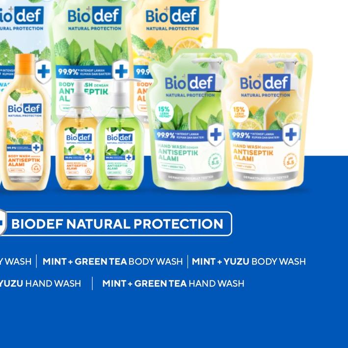 Jual Biodef Natural Protection Mint + Yuzu Hand Wash Botol 250 ml ...