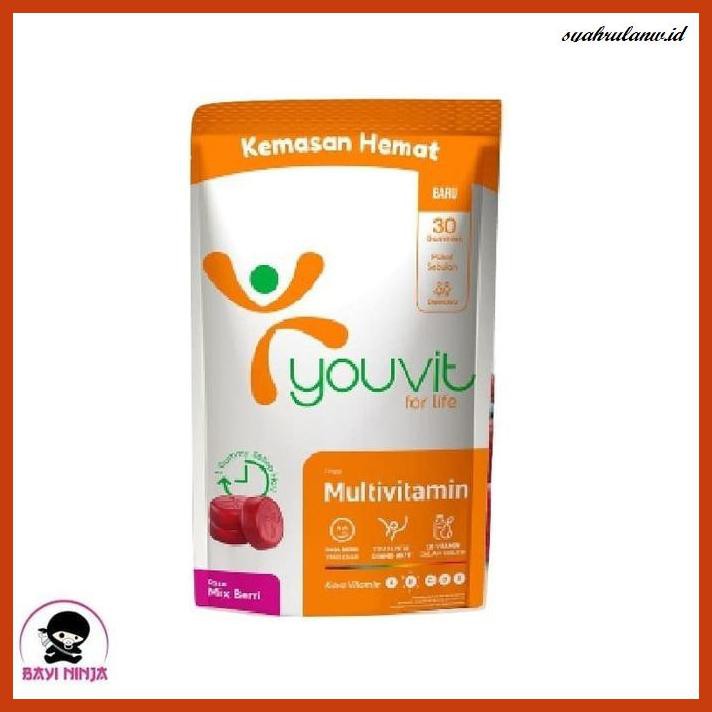 Jual ISIRTUN- YOUVIT MULTIVITAMIN DEWASA MIX BERRI POUCH ISI 30 PCS ...