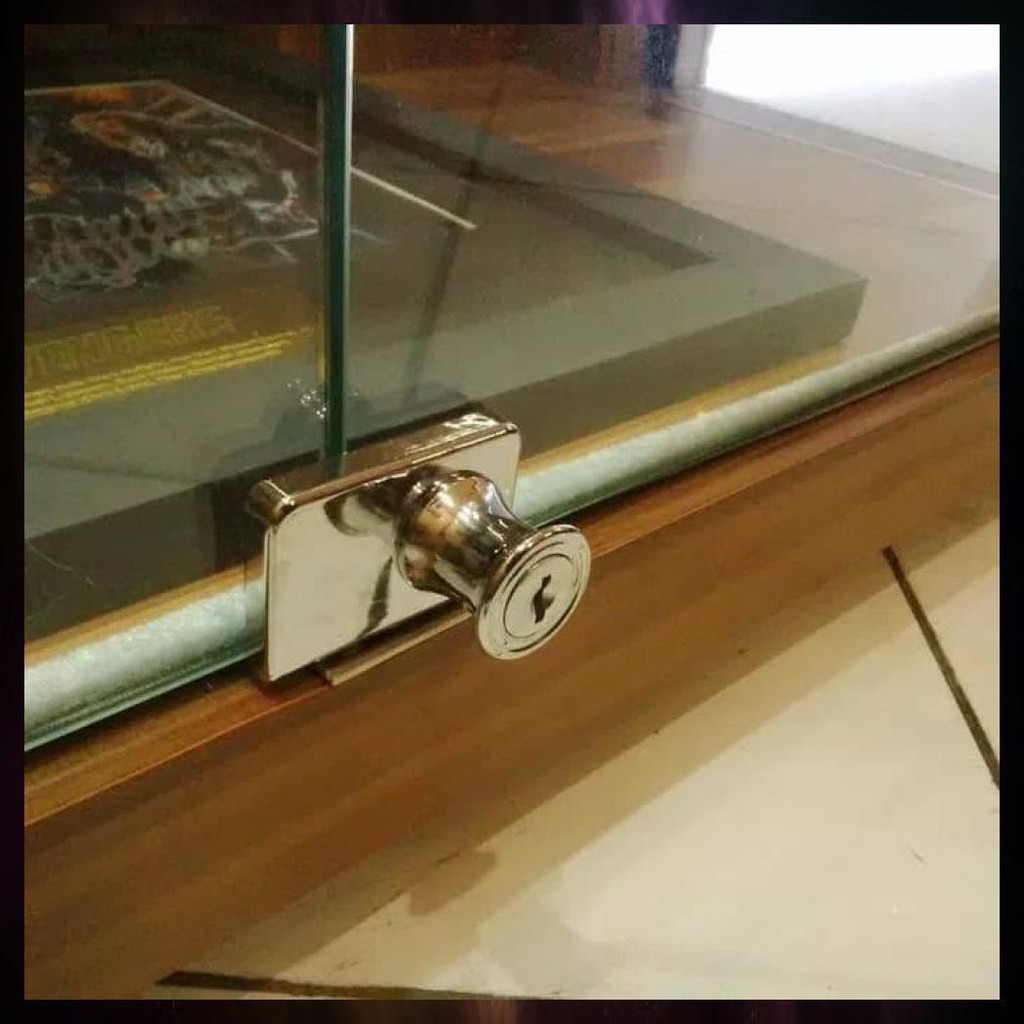 Jual KUNCI LEMARI / ETALASE KACA JEPIT PINTU DOUBLE | Shopee Indonesia