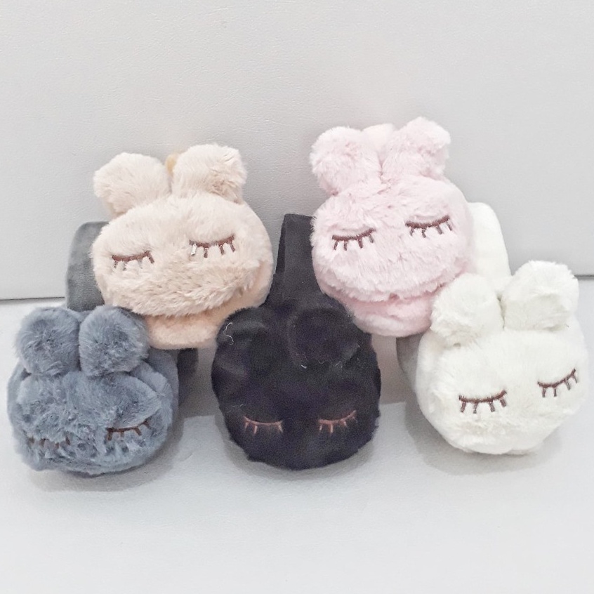 Jual CHOCO - EMF15 earmuff anak sampai dewasa remaja bulu bulat kelinci ...