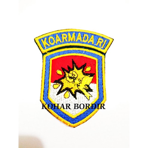 Jual bordir bet lengan koarmada atribut tni al | Shopee Indonesia