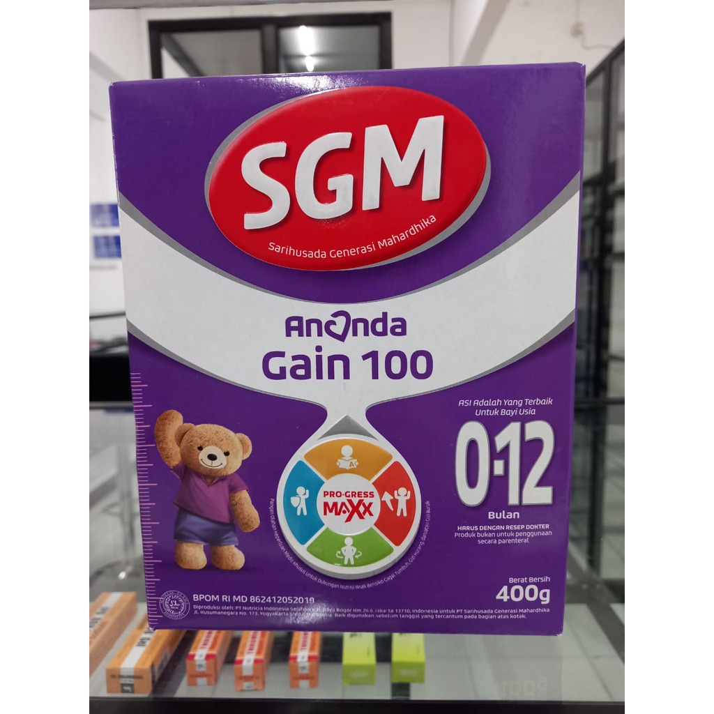 Jual SUSU FORMULA SGM ANANDA GAIN 100 UNTUK BAYI USIA 0-12 BULAN 400 GR ...
