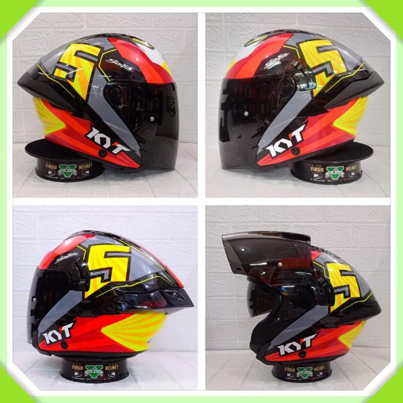 Jual KYT HELM NFJ MOTIF + POLOS PAKET GANTENG ORIGINAL KYT | Shopee ...