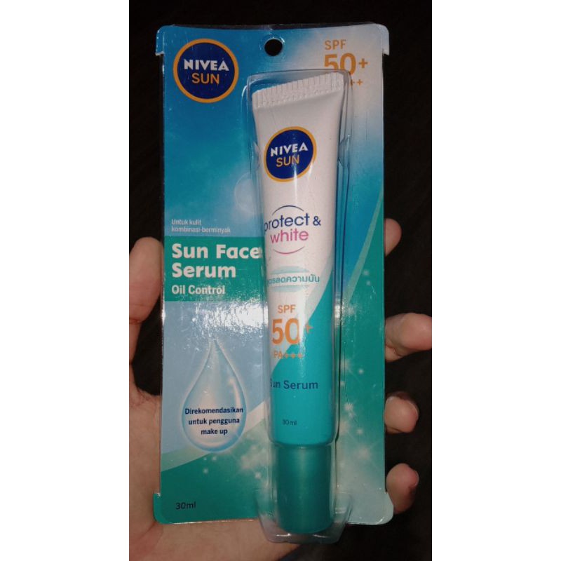 Jual NIVEA Sun Face Protection Serum Spf 50+ Pa+++ - OIL CONTROL (Biru ...