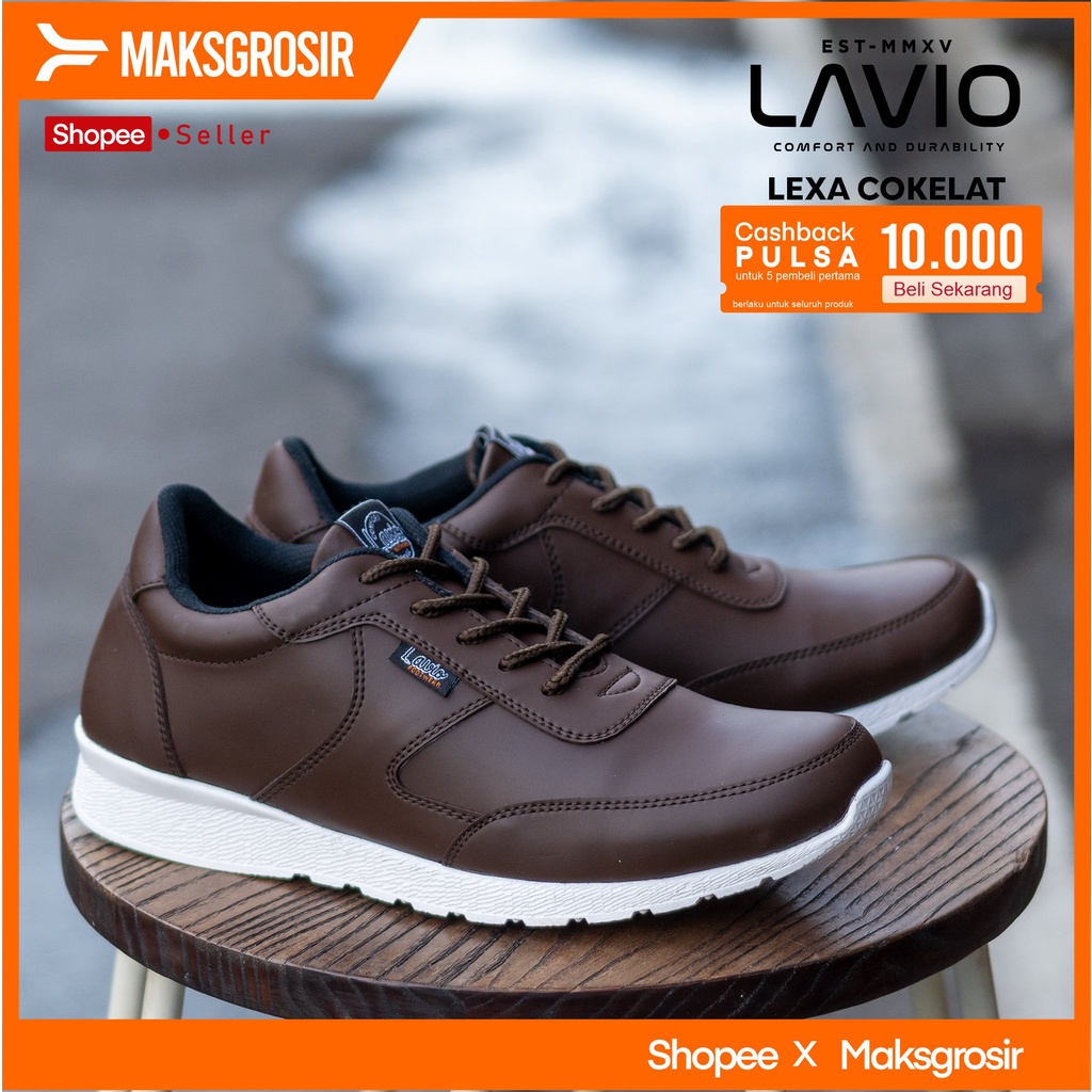 Jual Sepatu Sneakers Safety Pria Bahan Kulit Sintesis Premium Lavio ...