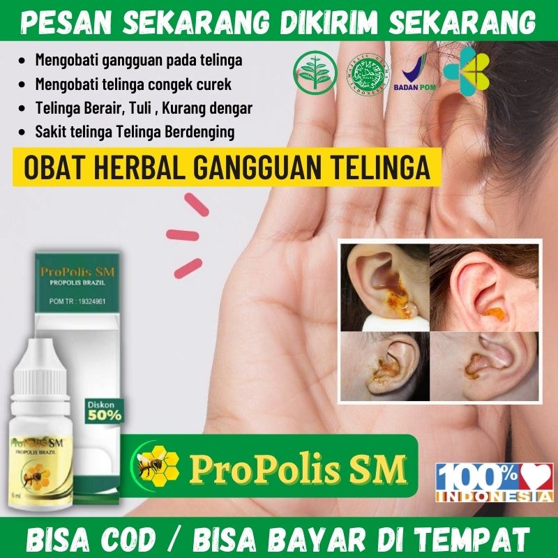Jual Obat Telinga Berair Berdengung Congek Curek Tuli Tetes Telinga ...