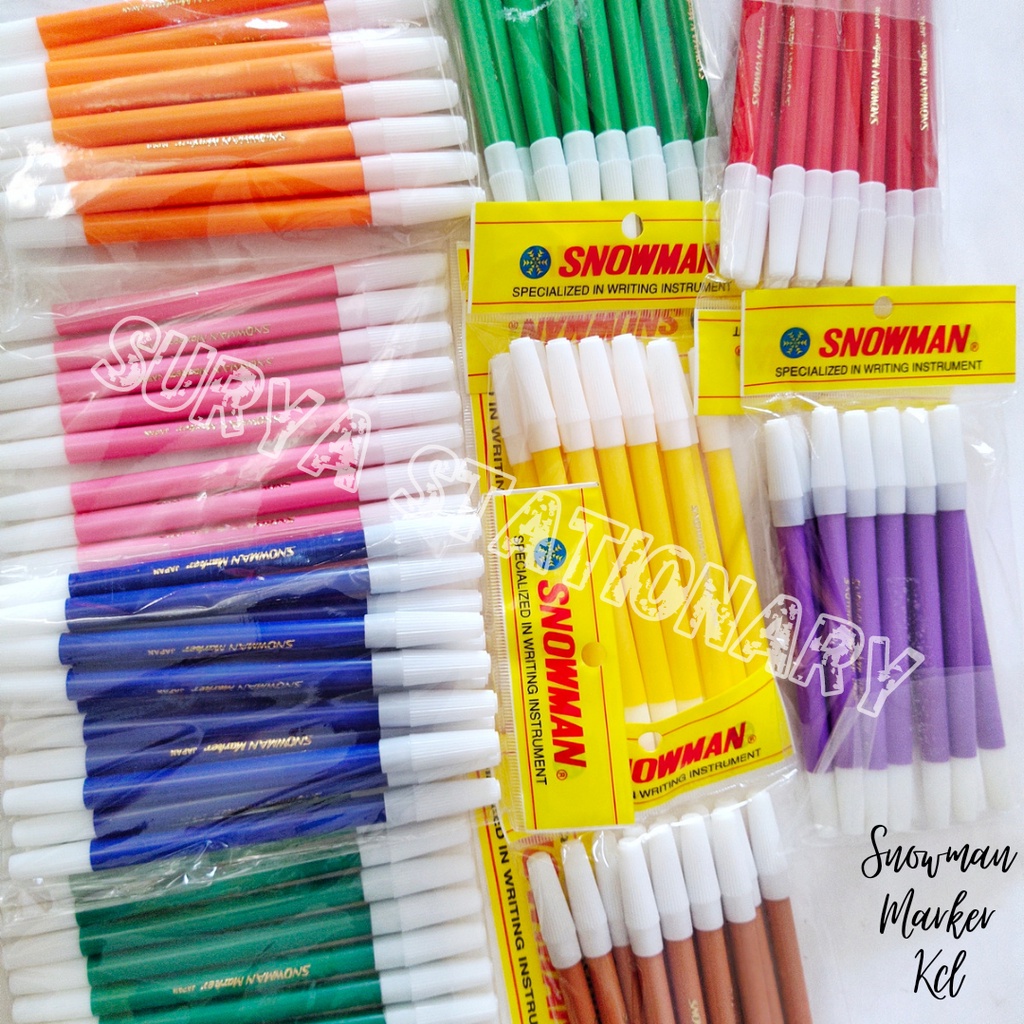 Jual SNOWMAN MARKER KECIL (LSN) / MARKER PENSIL / SPIDOL KECIL SNOWMAN ...