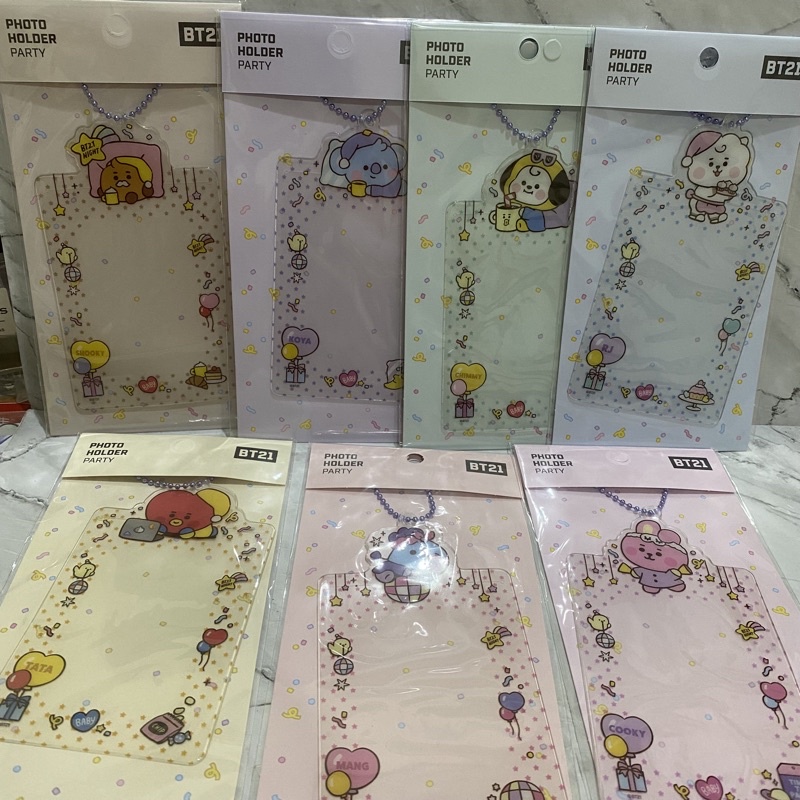 Jual READY BTS bt21 photo holder party pc photocard holder rm jin suga jimin jhope taehyung ...