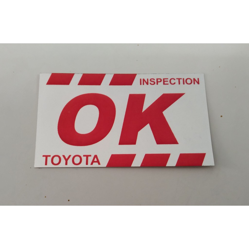 Jual Stiker Toyota Ok Inspection | Shopee Indonesia