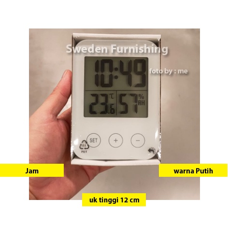 Jual SLATTIS Jam dengan Hygro / Thermometer - Putih | Shopee Indonesia