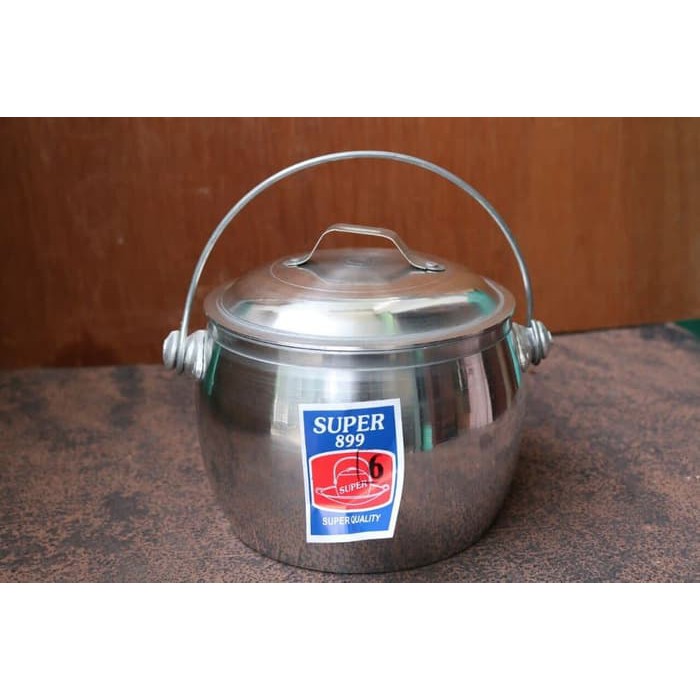 Jual Castrol / Panci Penanak Nasi Periuk Priuk Liwet No 7 Steinless ...