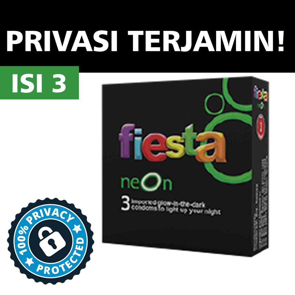 Jual Kondom Fiesta Neon Glow In The Dark Fiesta Strawberry - 3 Pcs ...