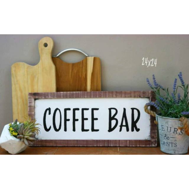 Jual Coffee bar sign dekor dekorasi kopi ala kafe cafe | Shopee Indonesia