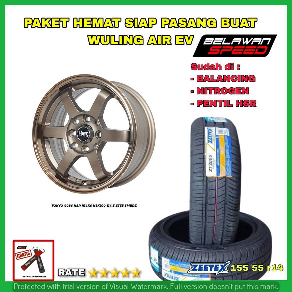 Jual PAKET PELEK PLUS BAN PALING MURAH VELG HSR TOKYO RING 14 BAN ZEETEK UNTUK WULING AIR EV ...