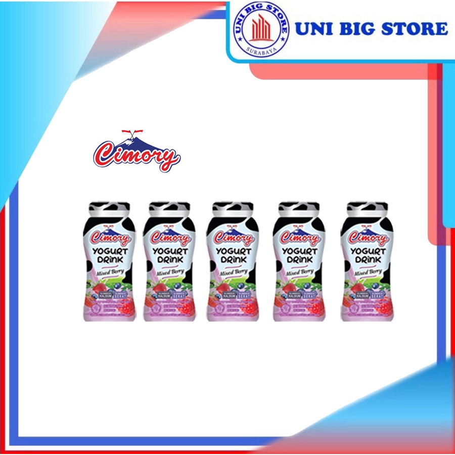 Jual Cimory Mini Yogurt Drink Original Strawberry BlueBerry MixBerry 70 ml x 5 pcs | Shopee ...