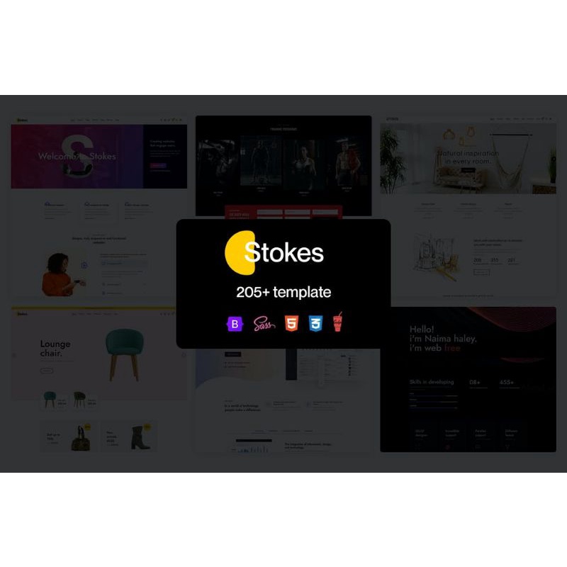 Jual Stokes - Responsive Multi-purpose HTML5 Template | Shopee Indonesia