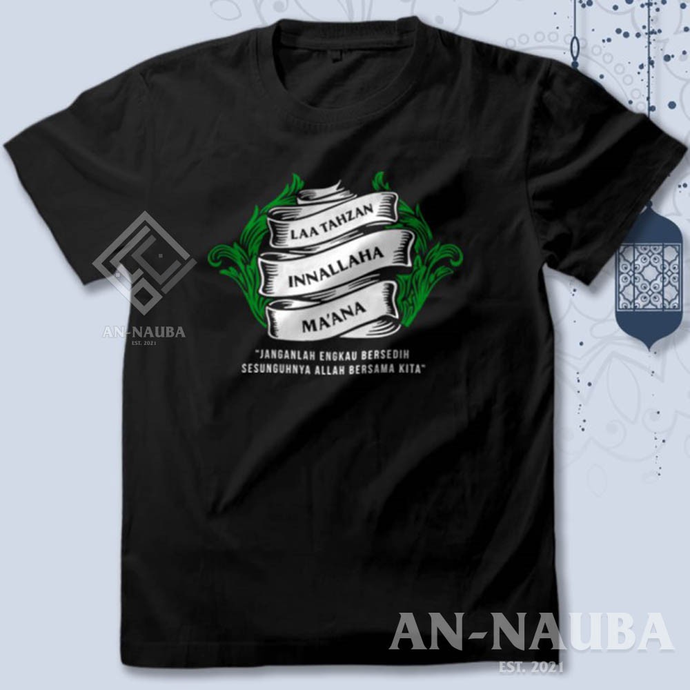 Jual KAOS DAKWAH ISLAMI LAA TAHZAN / Baju Distro Santri Islam / Tshirt ...