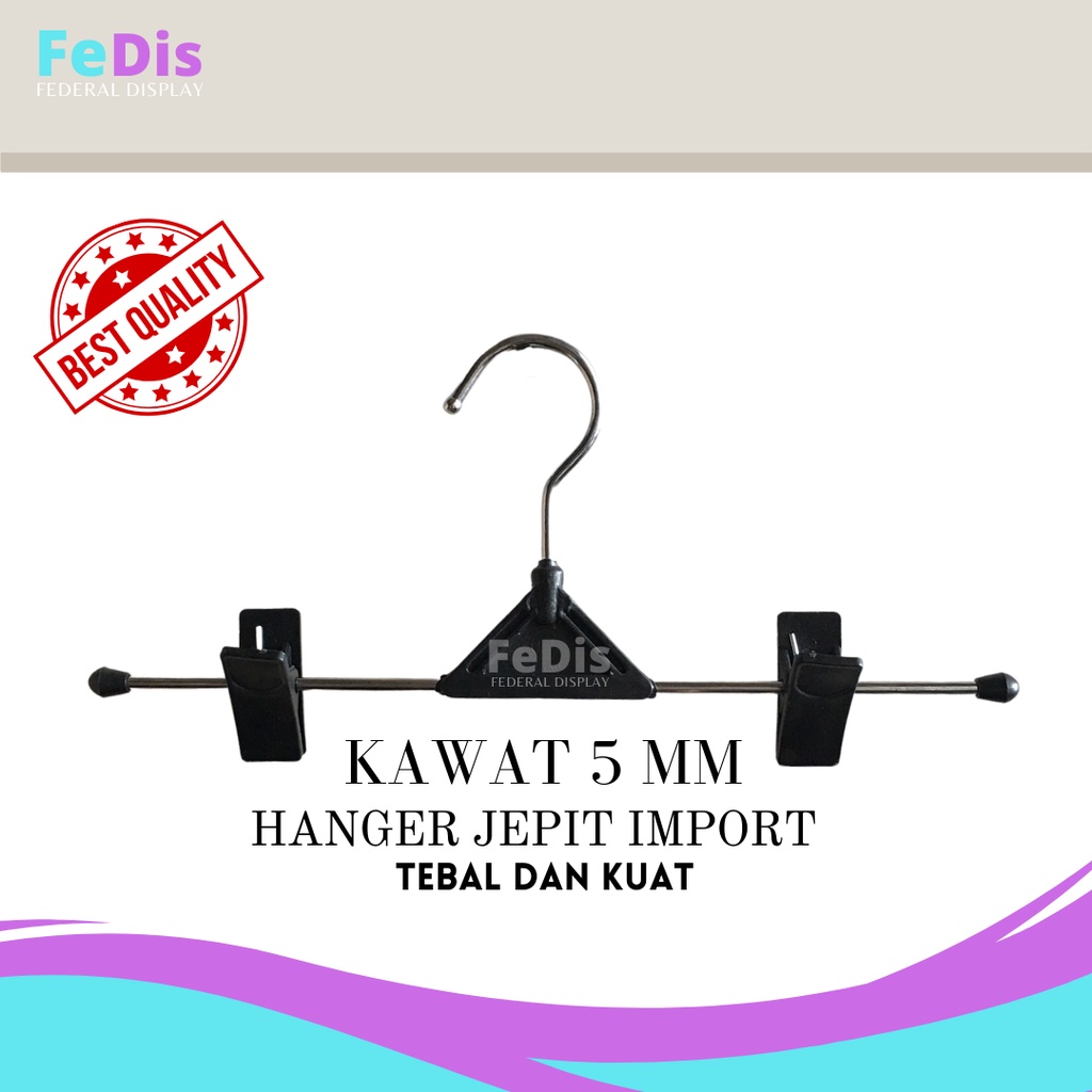 Jual ( 6 PCS ) HANGER JEPIT BESI SEGITIGA PREMIUM 5 MM | Shopee Indonesia