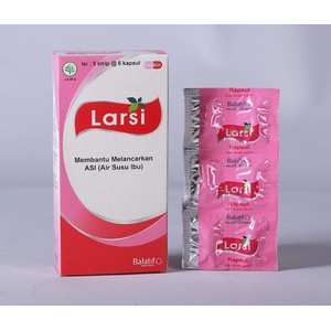 Jual LARSI ( Pelancar Asi ) 1 box isi 5 strip @ 6 kapsul/SUPLEMEN IBU ...