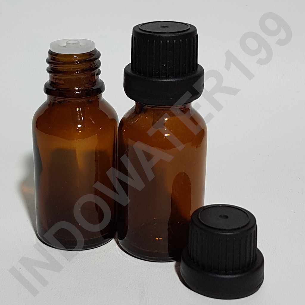 Jual BOTOL KACA AMBER 15 ML TETES PLUG FILLER HITAM BESAR | Shopee ...