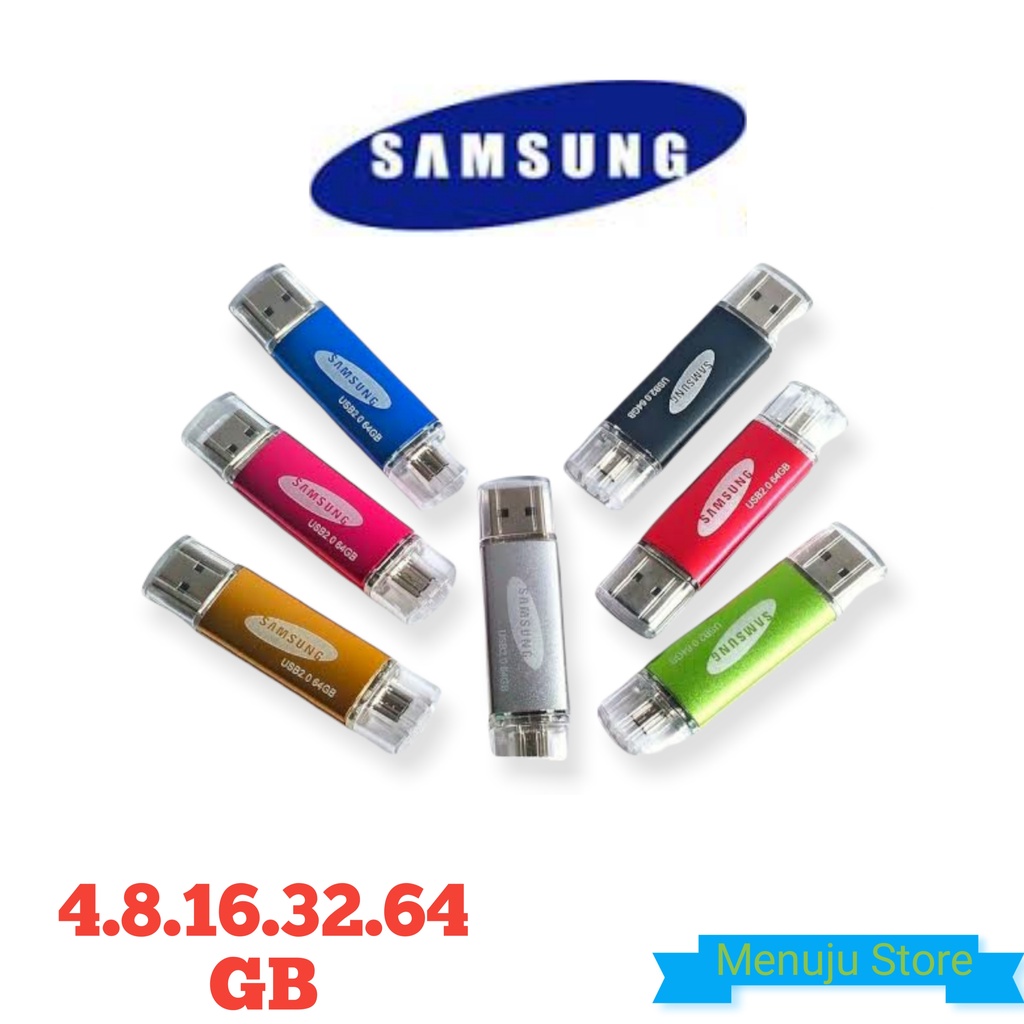 Jual Flashdisk Samsung OTG USB 2.0 Flash Drive 4/8/16/32/64GB | Shopee ...