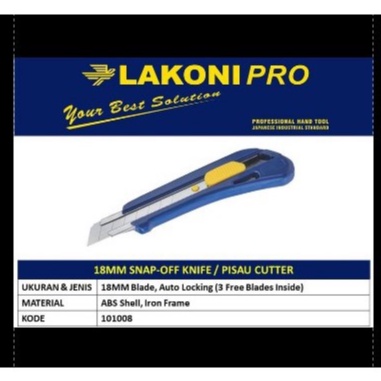 Jual LAKONI PRO Utility Knife 18mm (1pc) | Shopee Indonesia