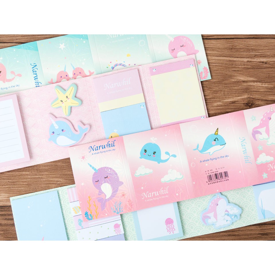 Jual Memo Sticky Notes Set Whale in the Sky | Shopee Indonesia