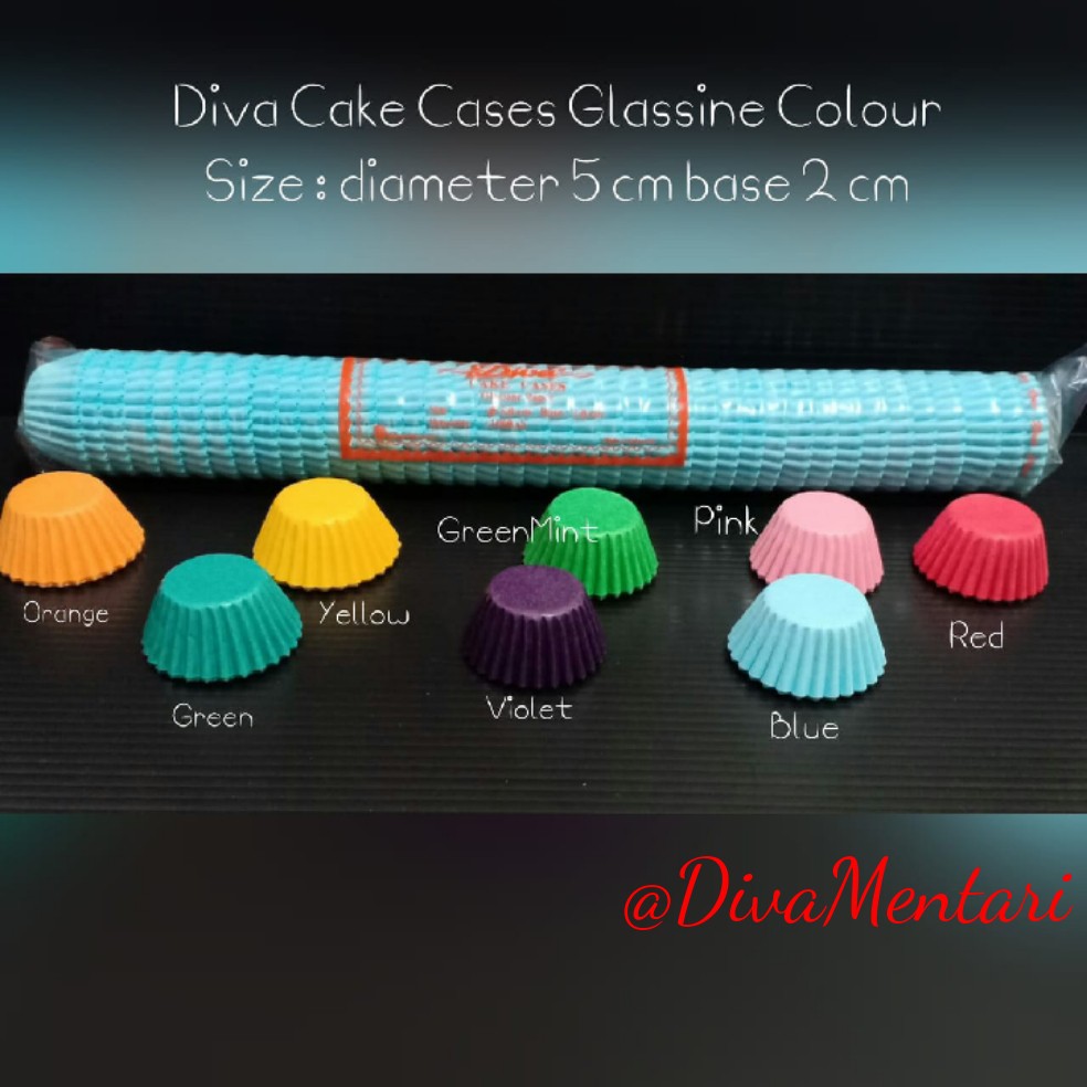 Jual Diva Cake Cases Glassine Colour Uk 5.0/2.0 CM | Shopee Indonesia