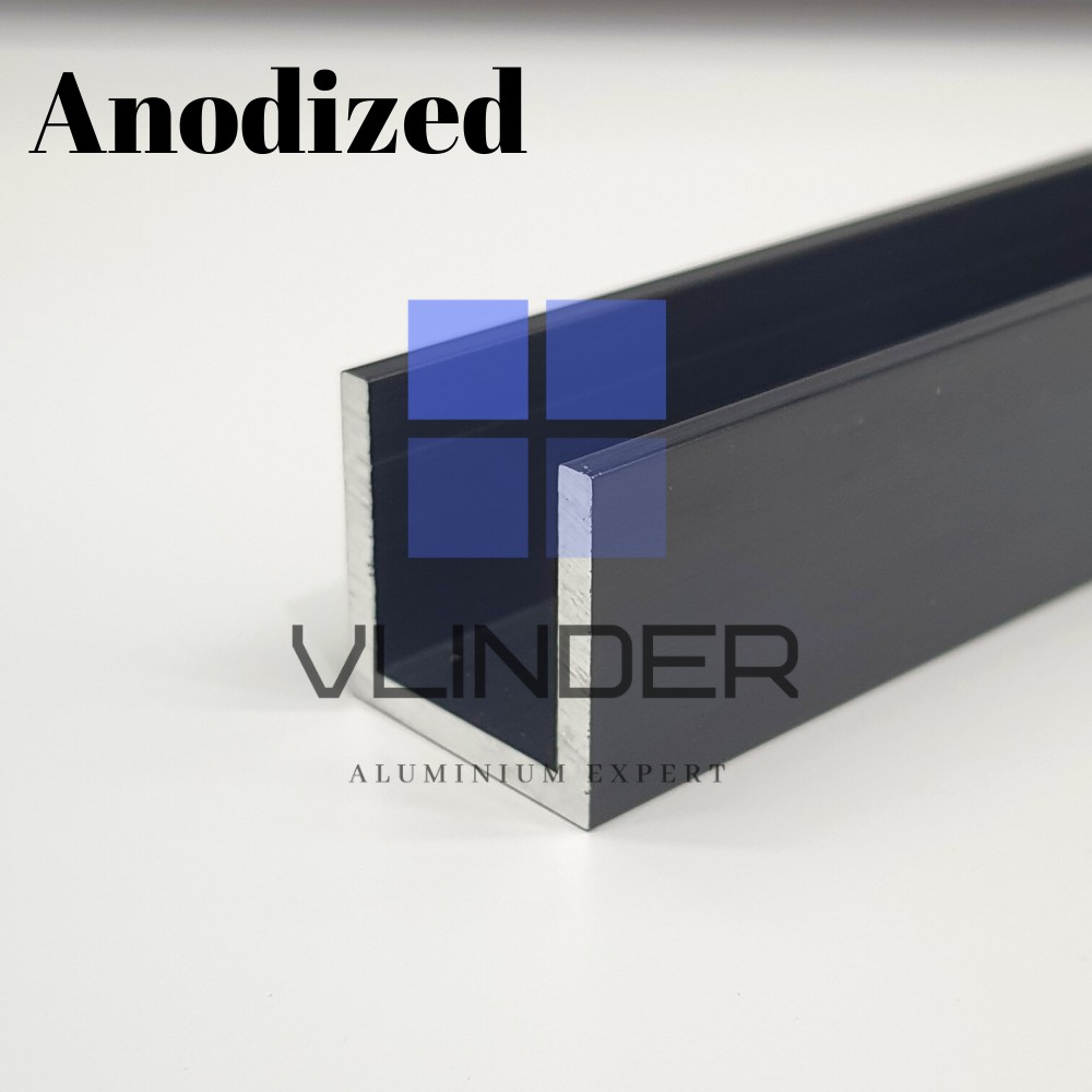 Jual U Channel Aluminium UNP 25 mm x 25 mm x t. 3 mm - L. 1 m | Shopee ...