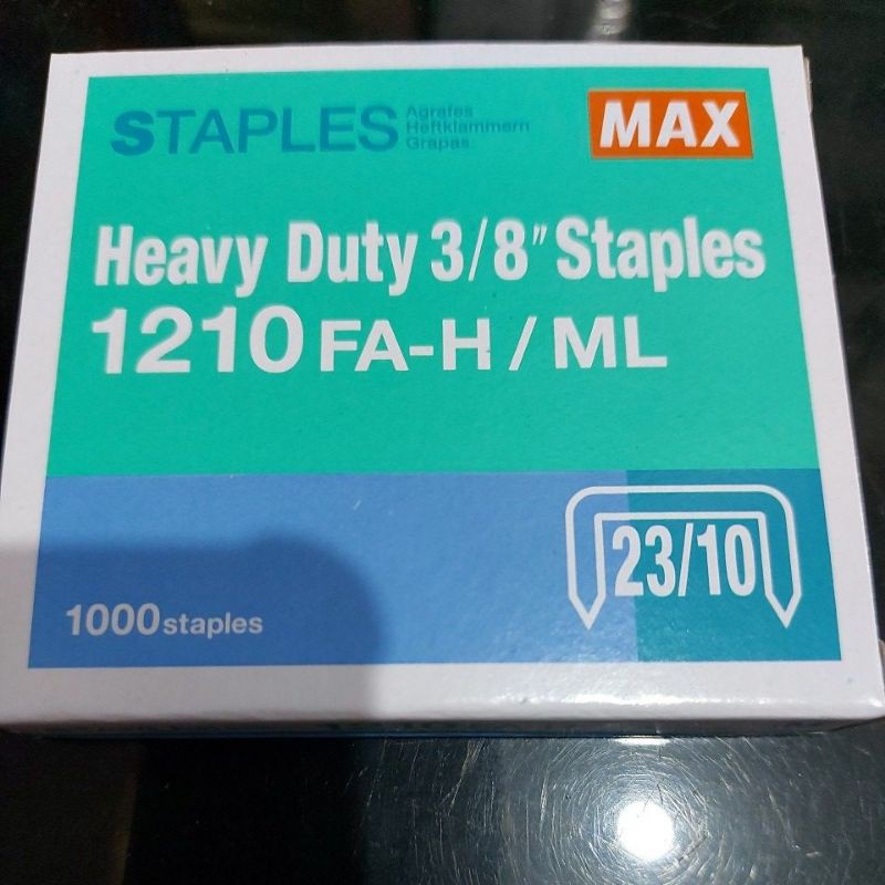 Jual isi staples heavy duty 3/8 1210 max | Shopee Indonesia