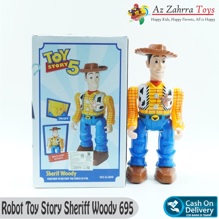 Jual Mainan Anak Figure Robot Toy Story 5 Plastik Sherif Woody 695 ...