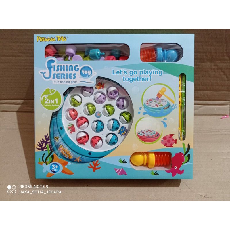 Jual Mainan Anak Fishing Game 2in1 Mainan Pancing Ikan Dan Pemukul Palu ...