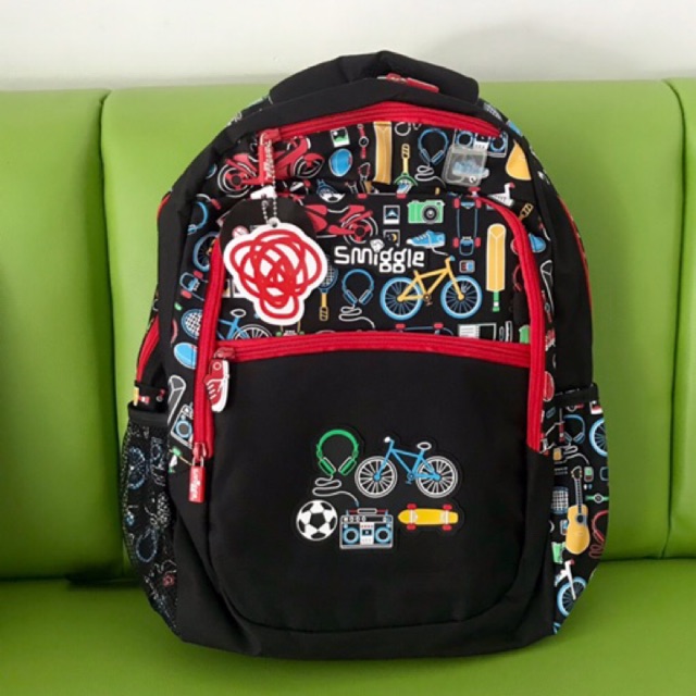 Jual Smiggle Deja Vu Backpack Black | Shopee Indonesia