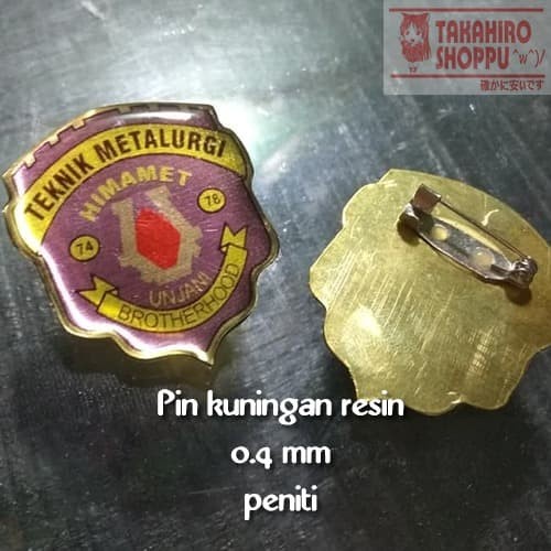 Jual (READY) Pin Logo Kuningan Resin Emblem Lencana - 3cm | Shopee ...