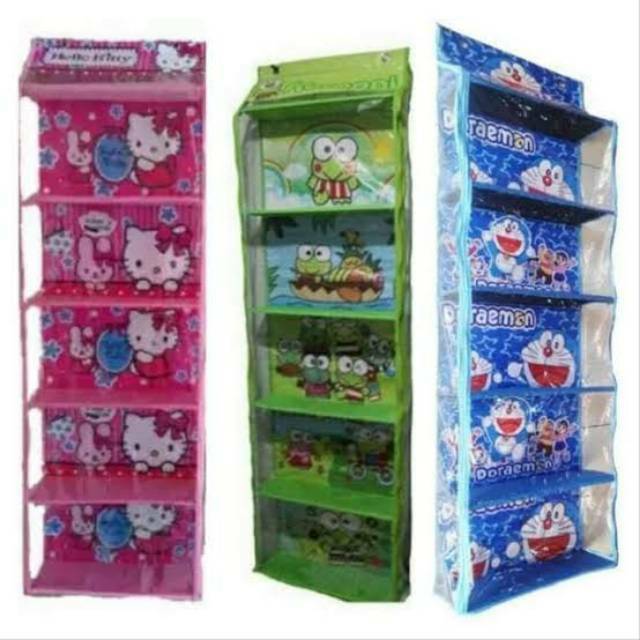 Jual Rak Tas Gantung Resleting Hanger Bag Zipper Motif Karakter Kartun ...